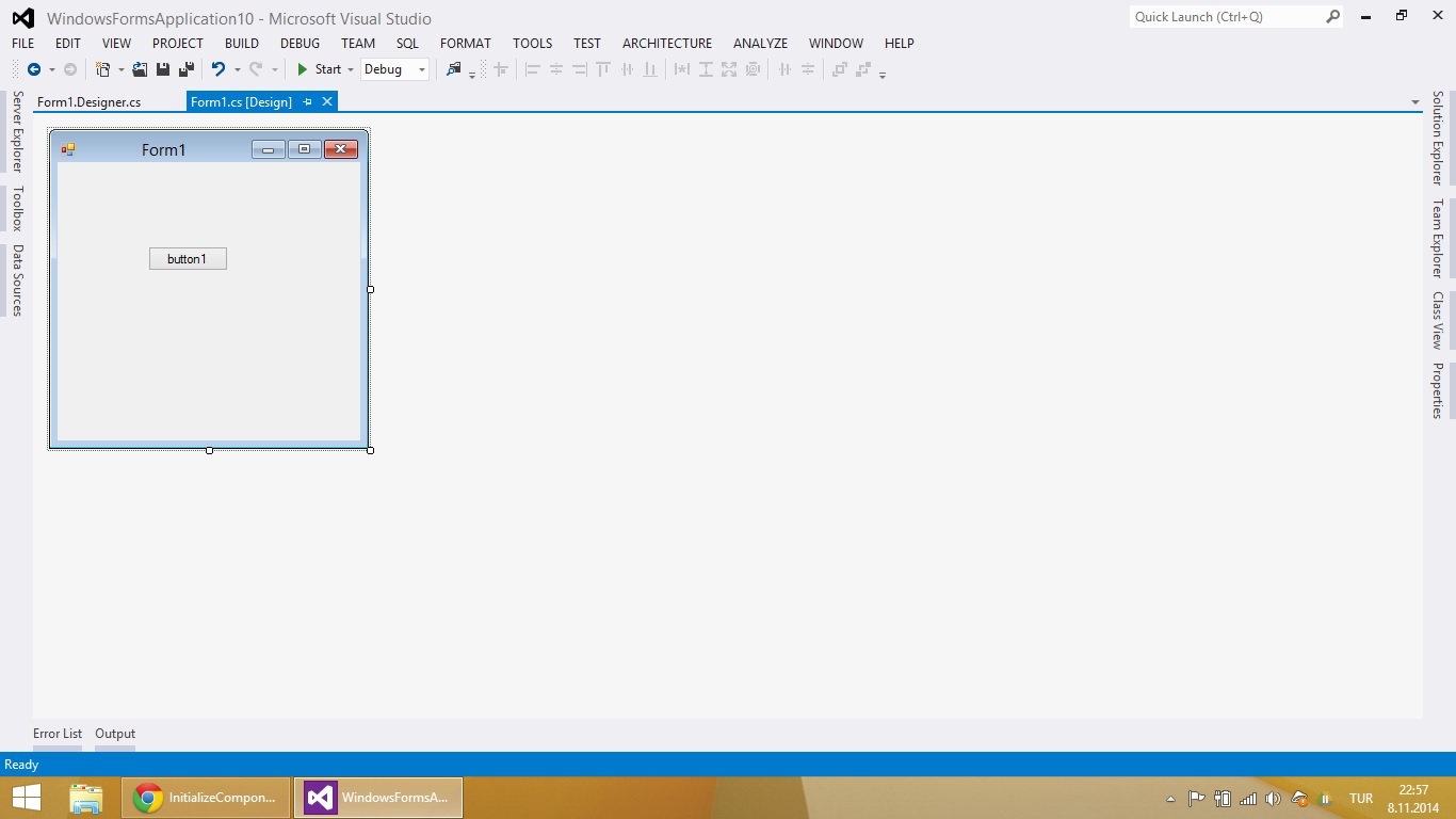 InitializeComponent() kodları ile ilgili bir soru