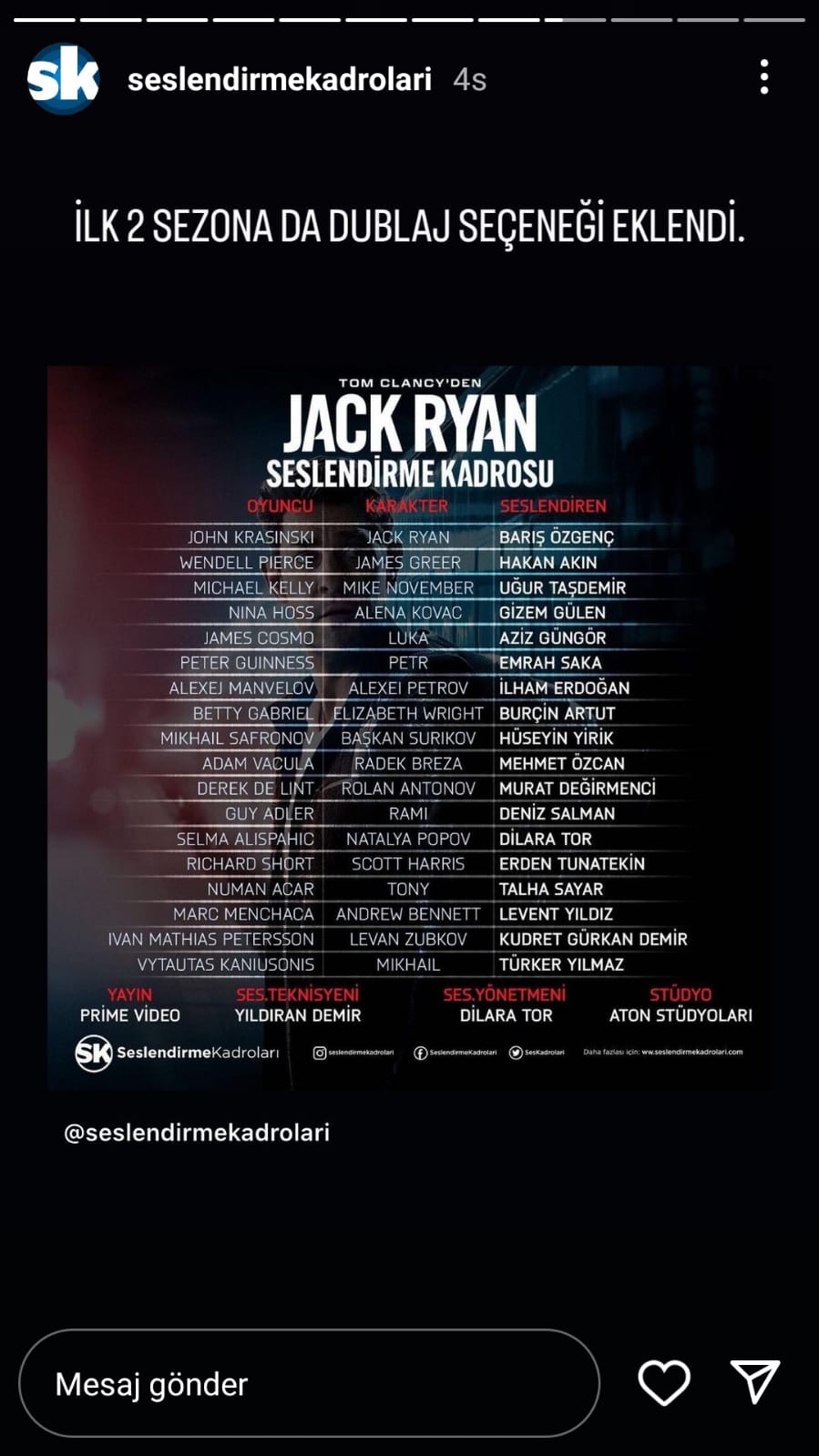 Tom Clancy's: Jack Ryan [2017] - Amazon Prime